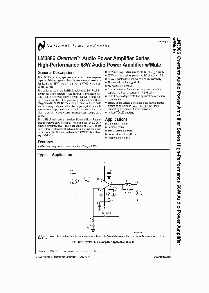 LM3886_130645.PDF Datasheet Download --- IC-ON-LINE