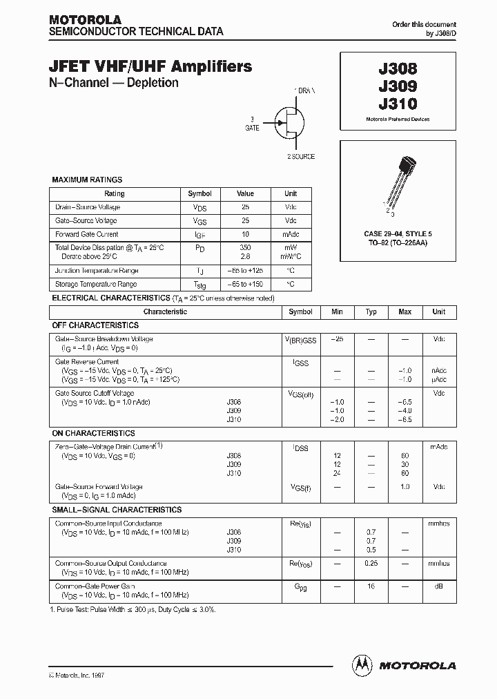 J310_491709.PDF Datasheet Download --- IC-ON-LINE