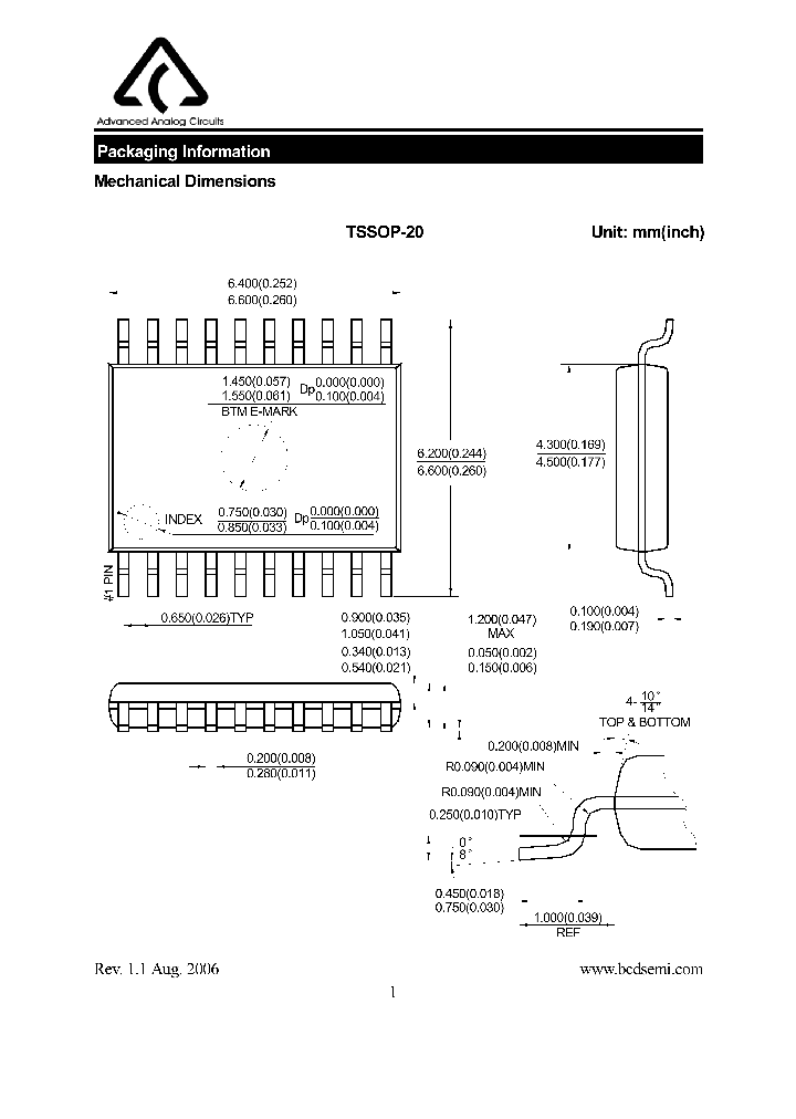 TSSOP-20_4149315.PDF Datasheet Download --- IC-ON-LINE